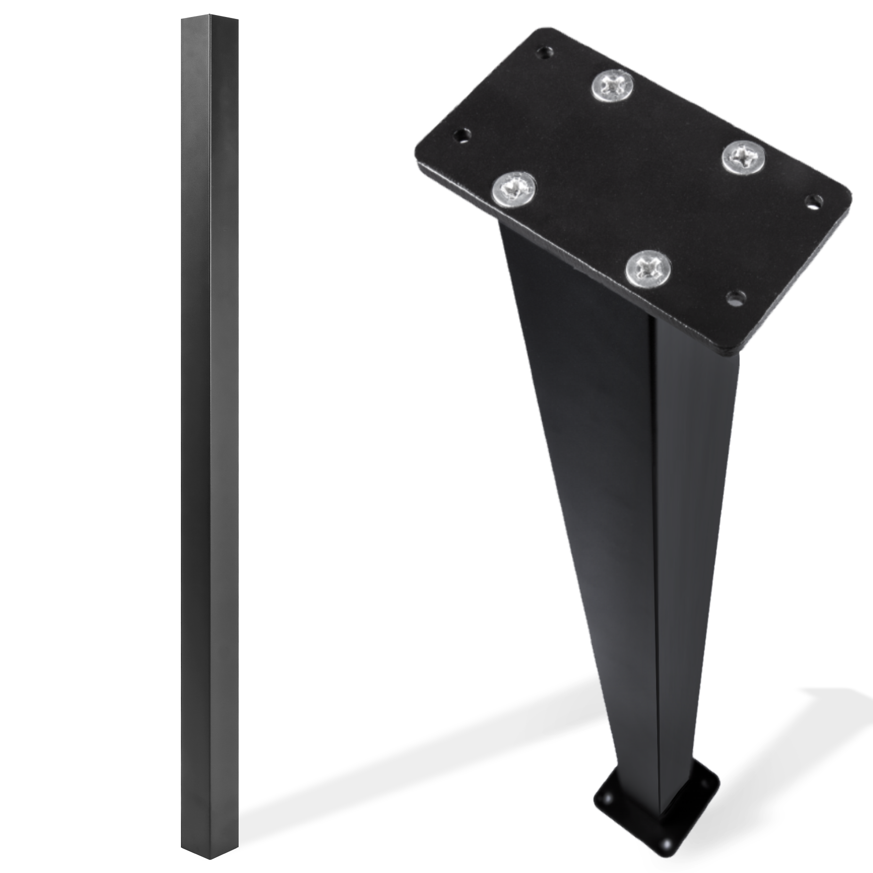 Blank Aluminum Post Black without holes – Black Aluma Railing