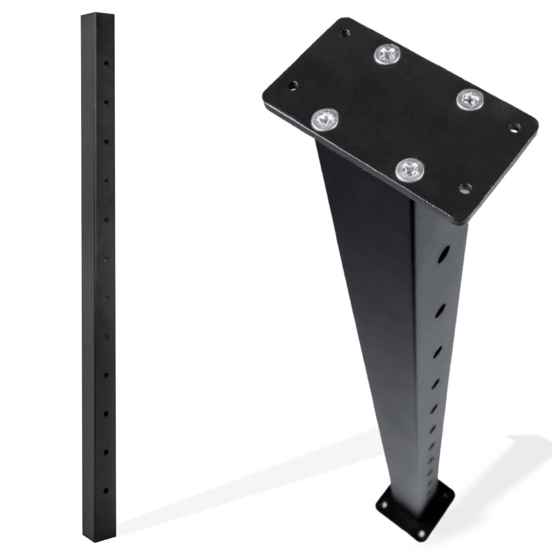 Line Aluminum Post Black with Line Holes – Black Aluma Railing