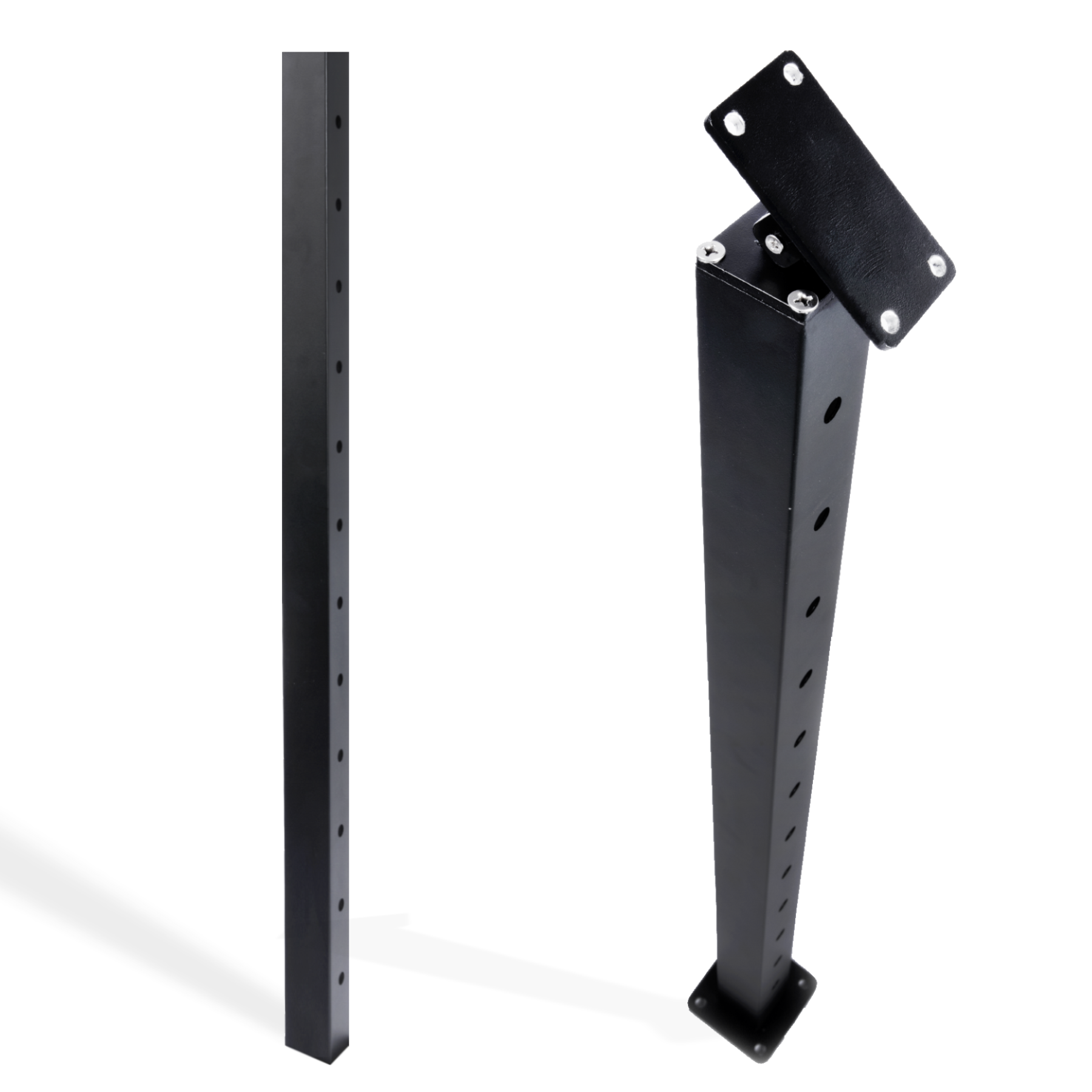 Aluminum Stair Post Black with angle line holes – Black Aluma Railing